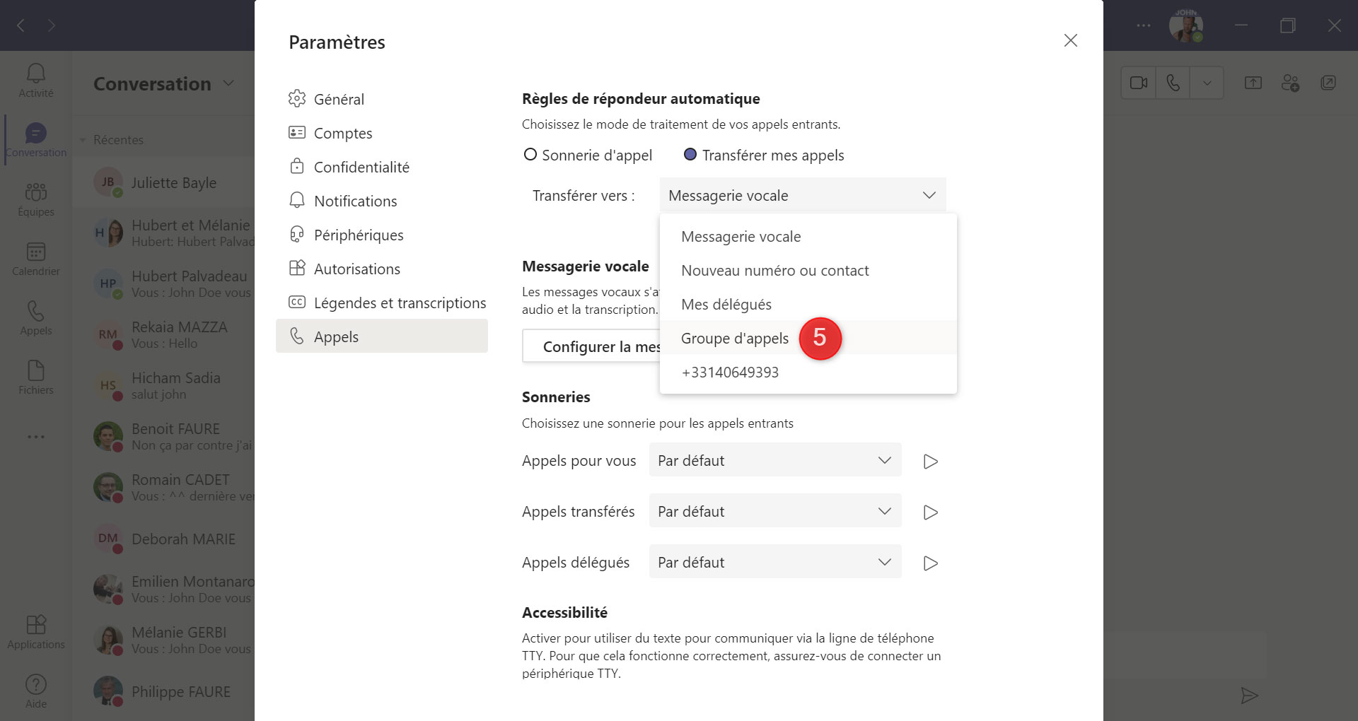 Comment passer un appel de groupe Teams ? - TeamsPhony